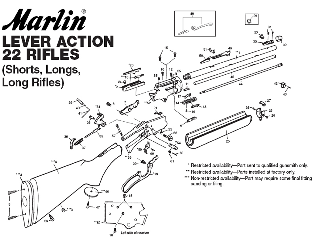 Marlin Model 30 22lr Parts Diagram 30 Marlin Parts